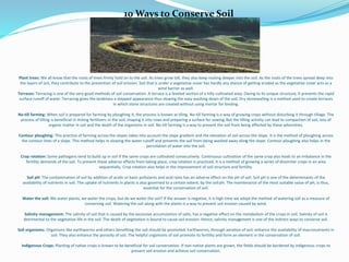 Soil conservation ppt | PPTX