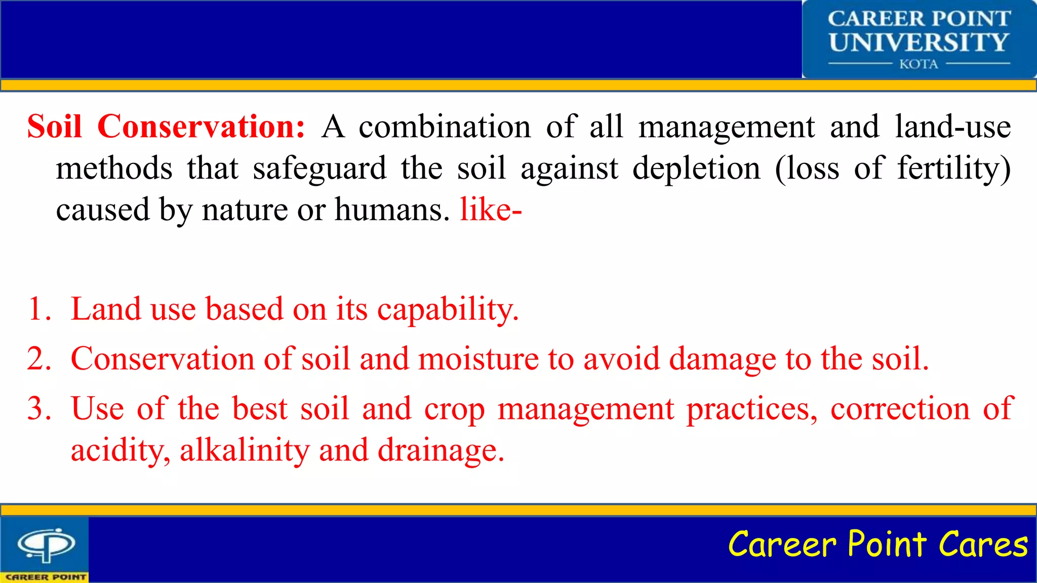 Soil conservation | PPTX