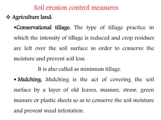 Engineering and Bio-engineering soil conservation measures | PPTX