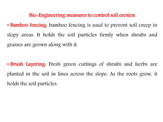 Engineering and Bio-engineering soil conservation measures | PPTX