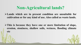 Soil Conservation Control Measures in Non-Agricultural lands | PPTX