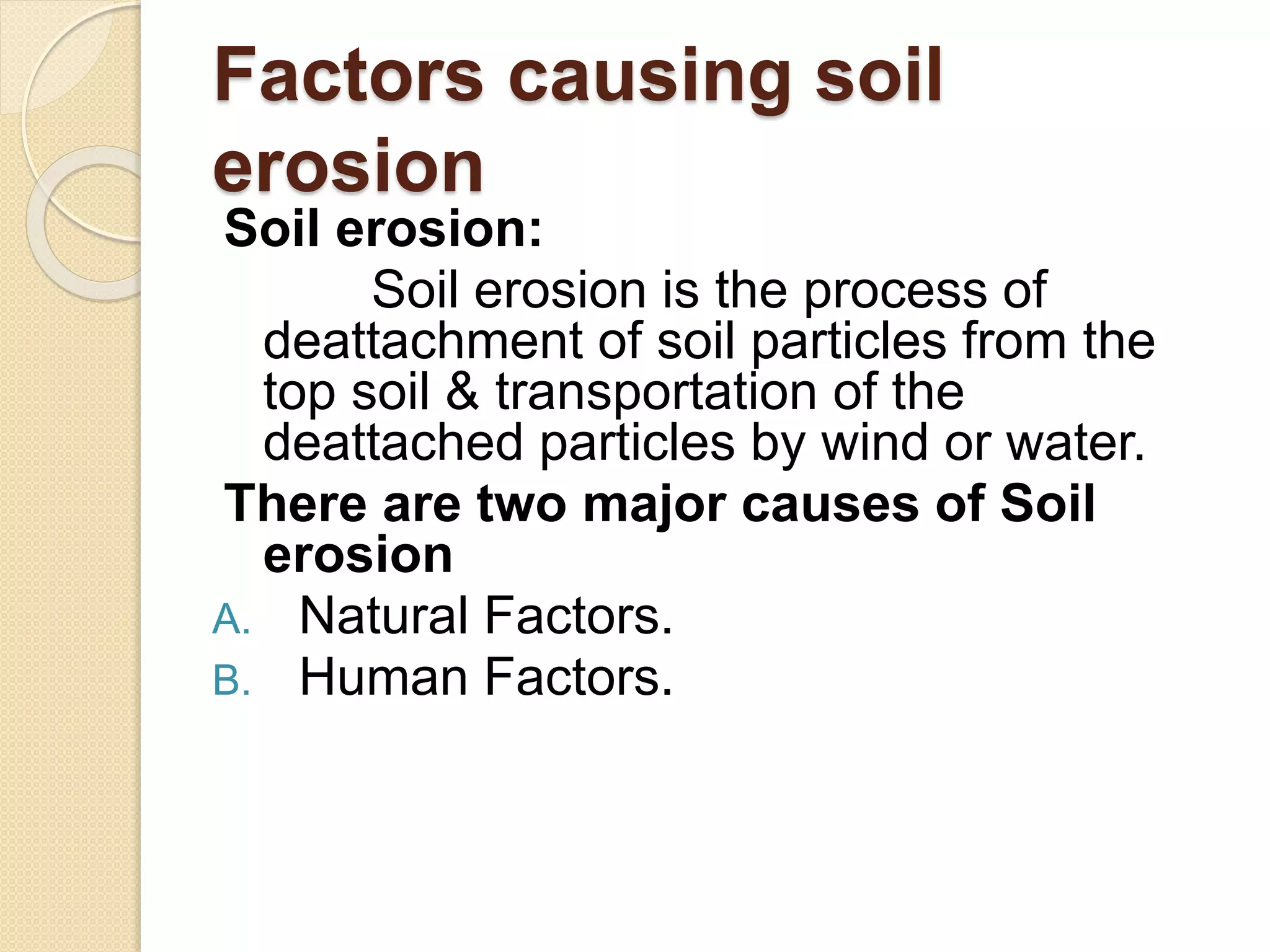 Soil conservation problems and their management | PPTX
