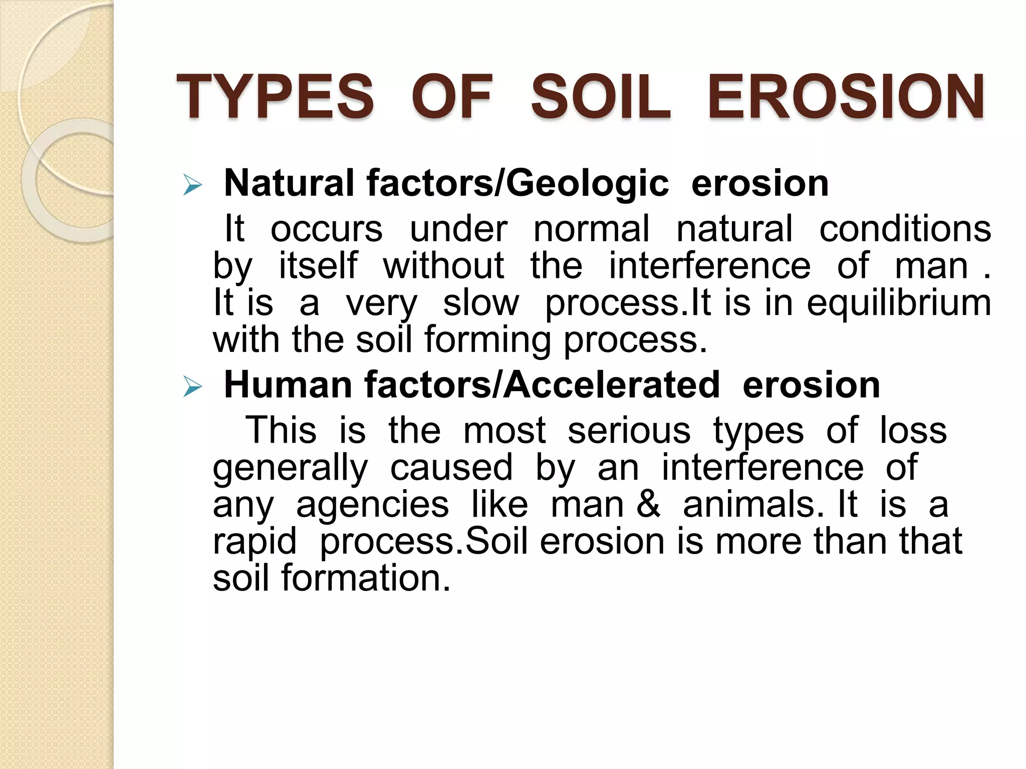 Soil conservation problems and their management | PPTX