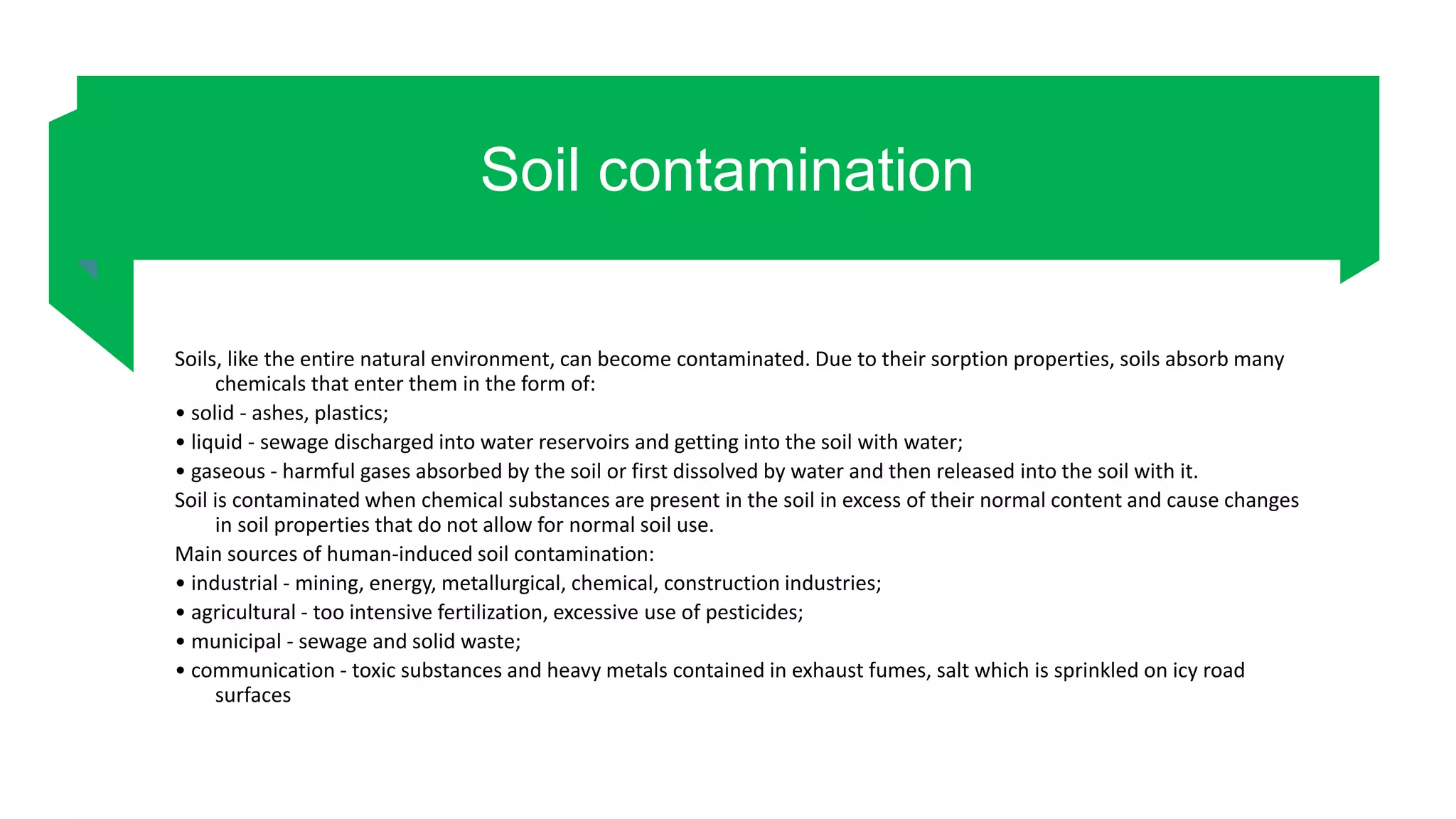 Soil contamination | PPTX