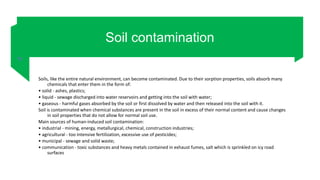 Soil contamination | PPTX