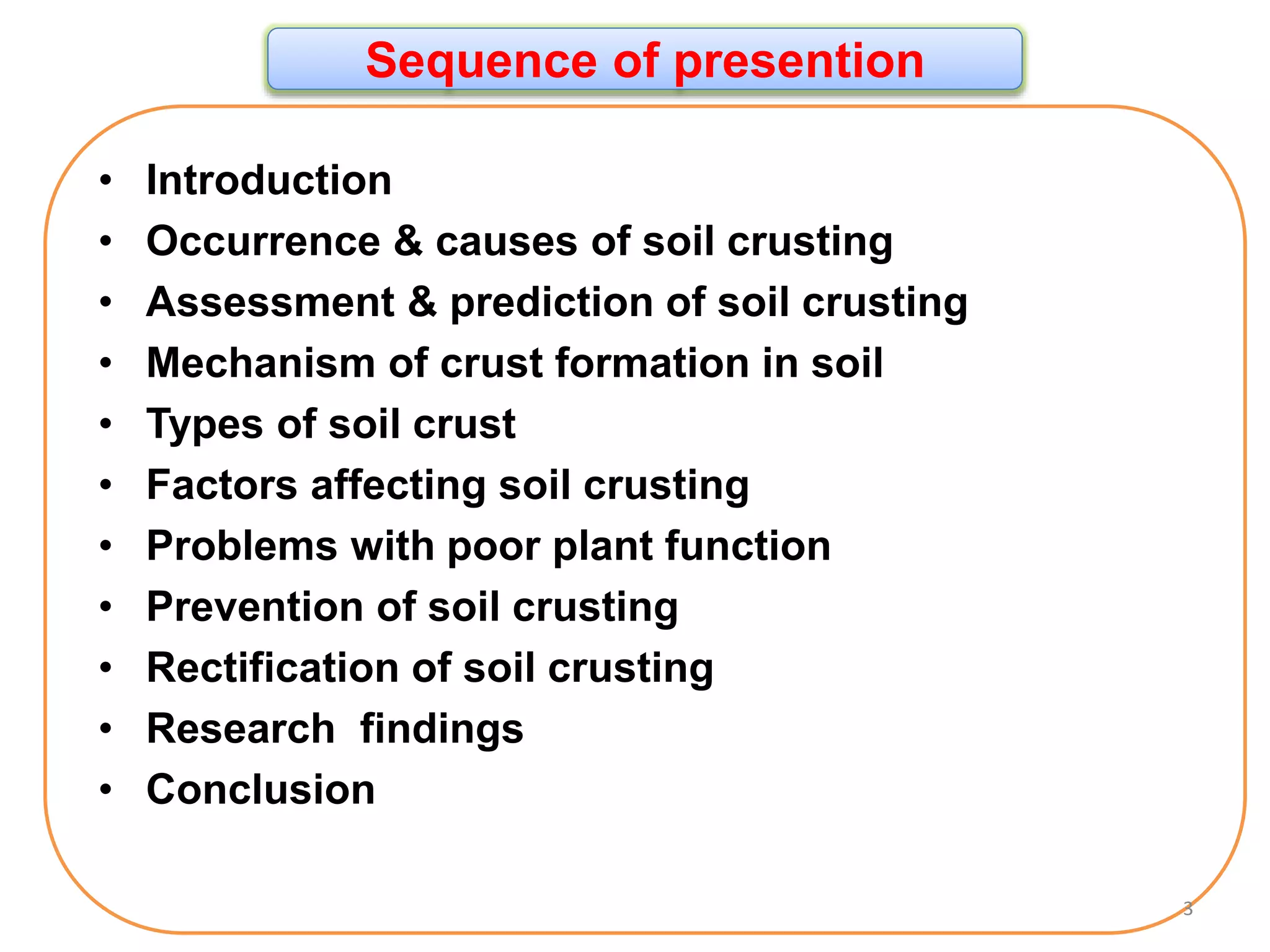 Soil crusting - causes, prevention and rectification | PPT