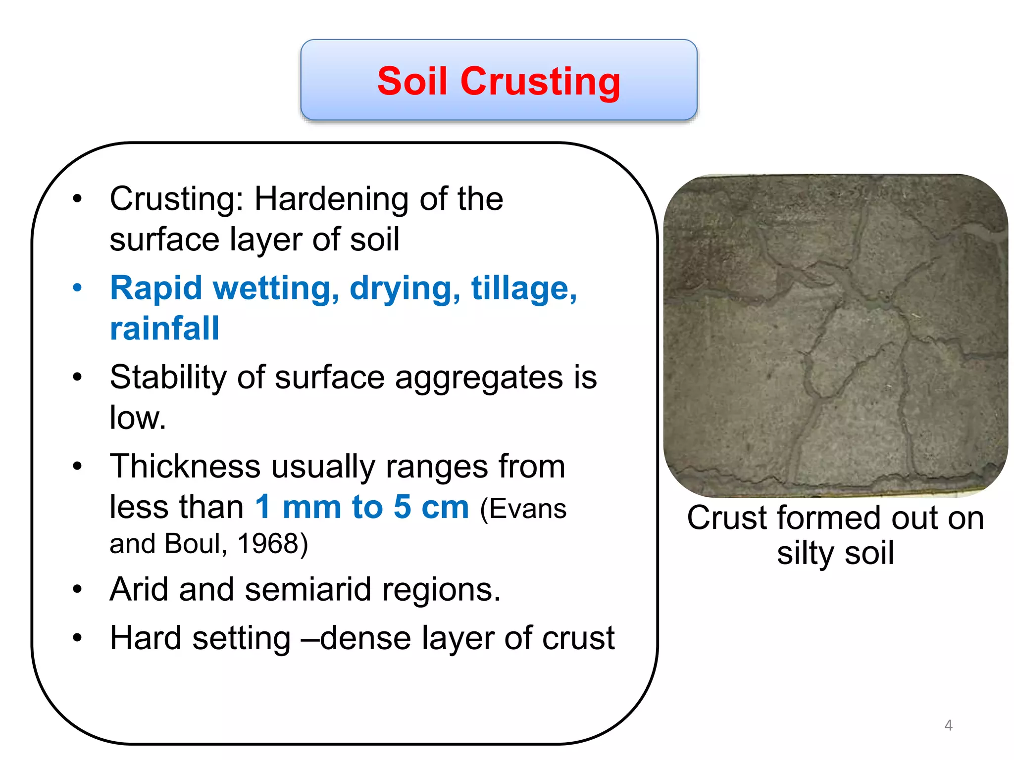 Soil crusting - causes, prevention and rectification | PPT