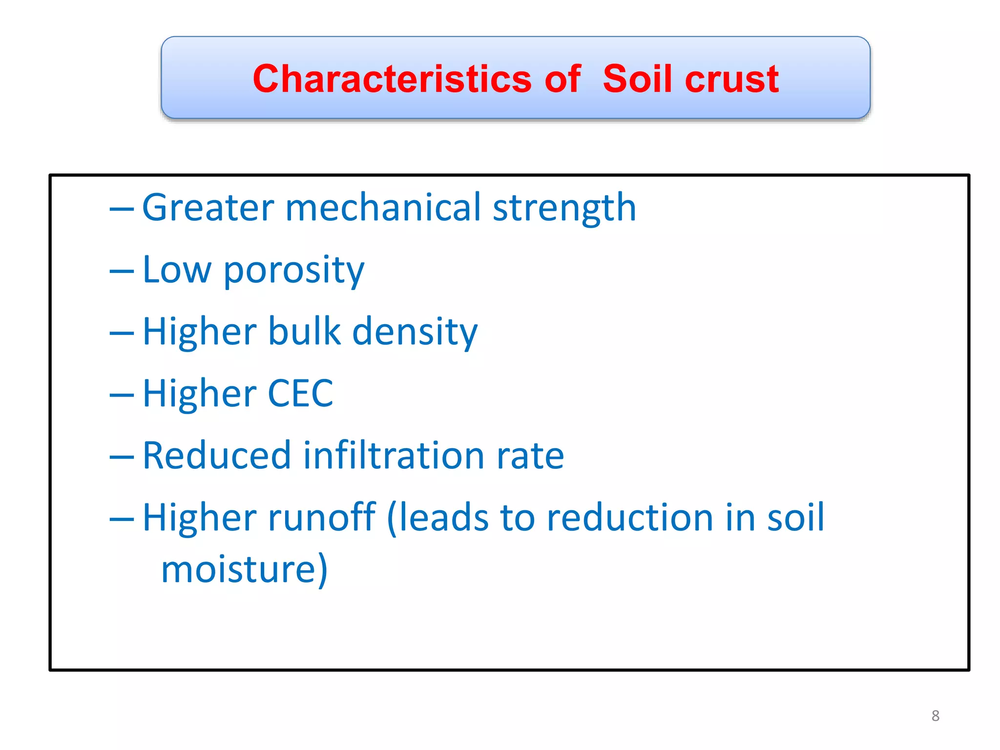 Soil crusting - causes, prevention and rectification | PPT
