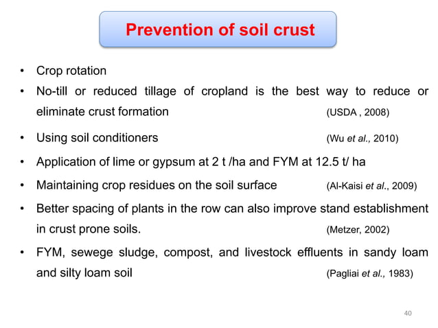 Soil crusting - causes, prevention and rectification | PPT