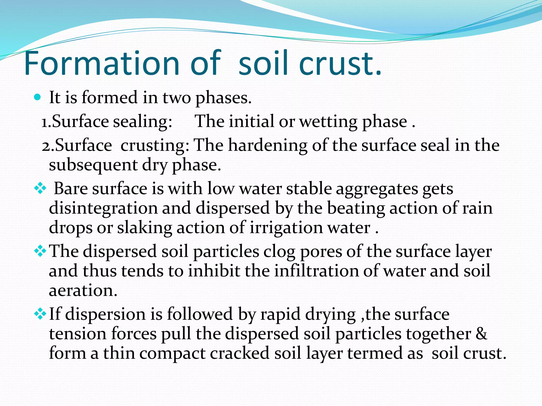 Soil crusting and sealing | PPTX