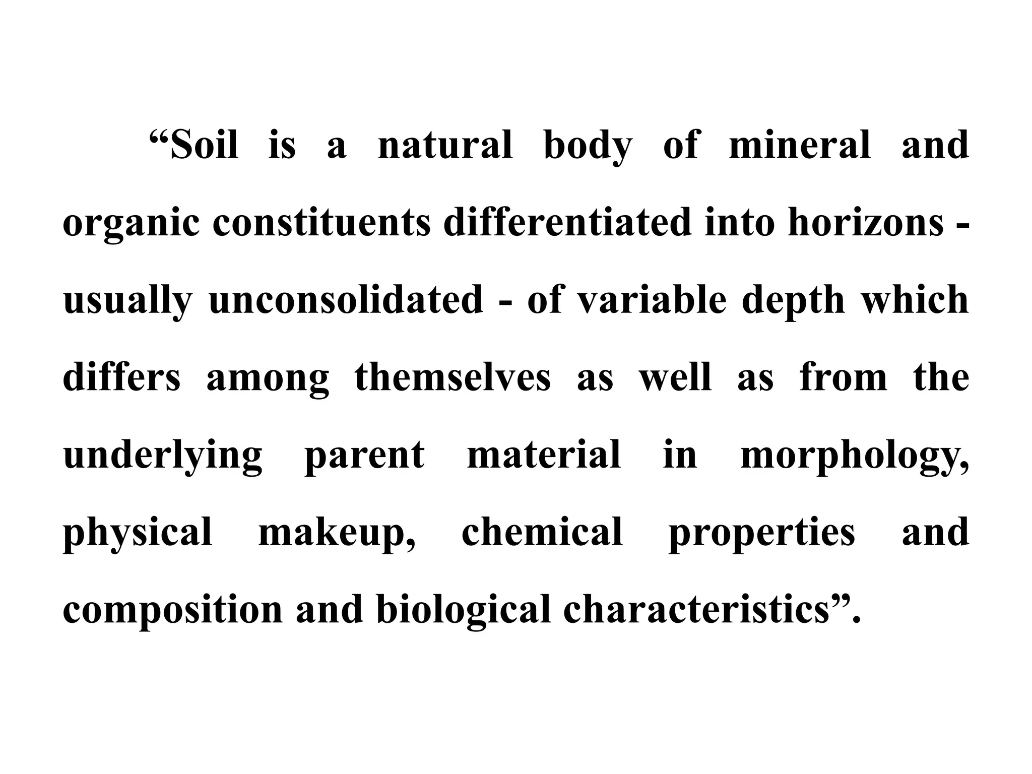 Soil definition by various authors | PPTX