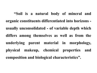 Soil definition by various authors | PPTX