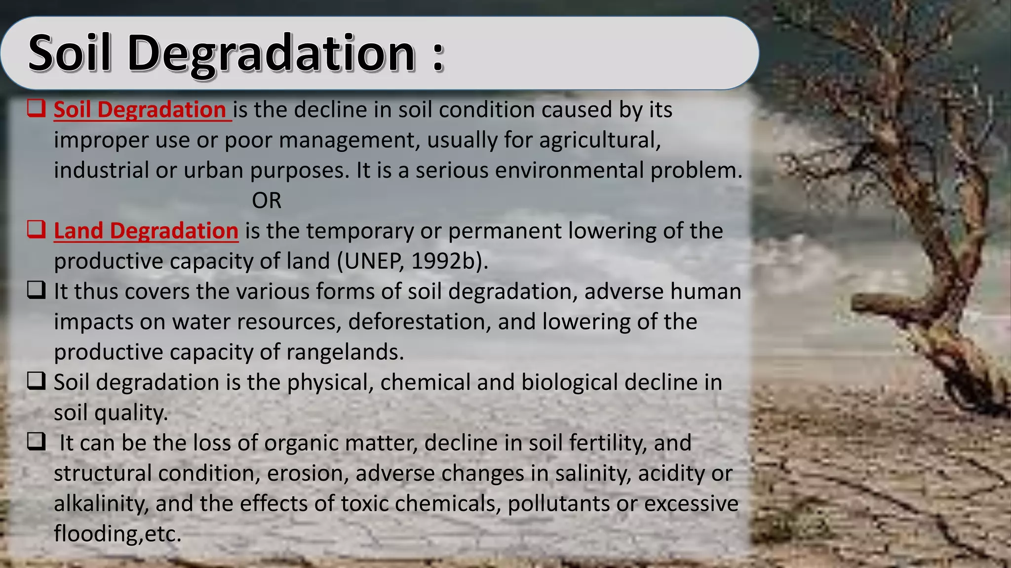 Soil degradation | PPTX