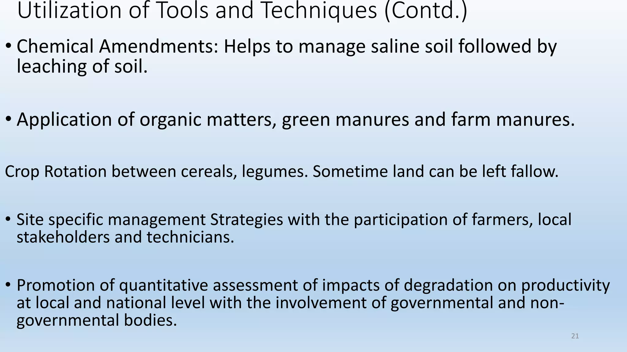 Soil degradation and regeneration | PPTX