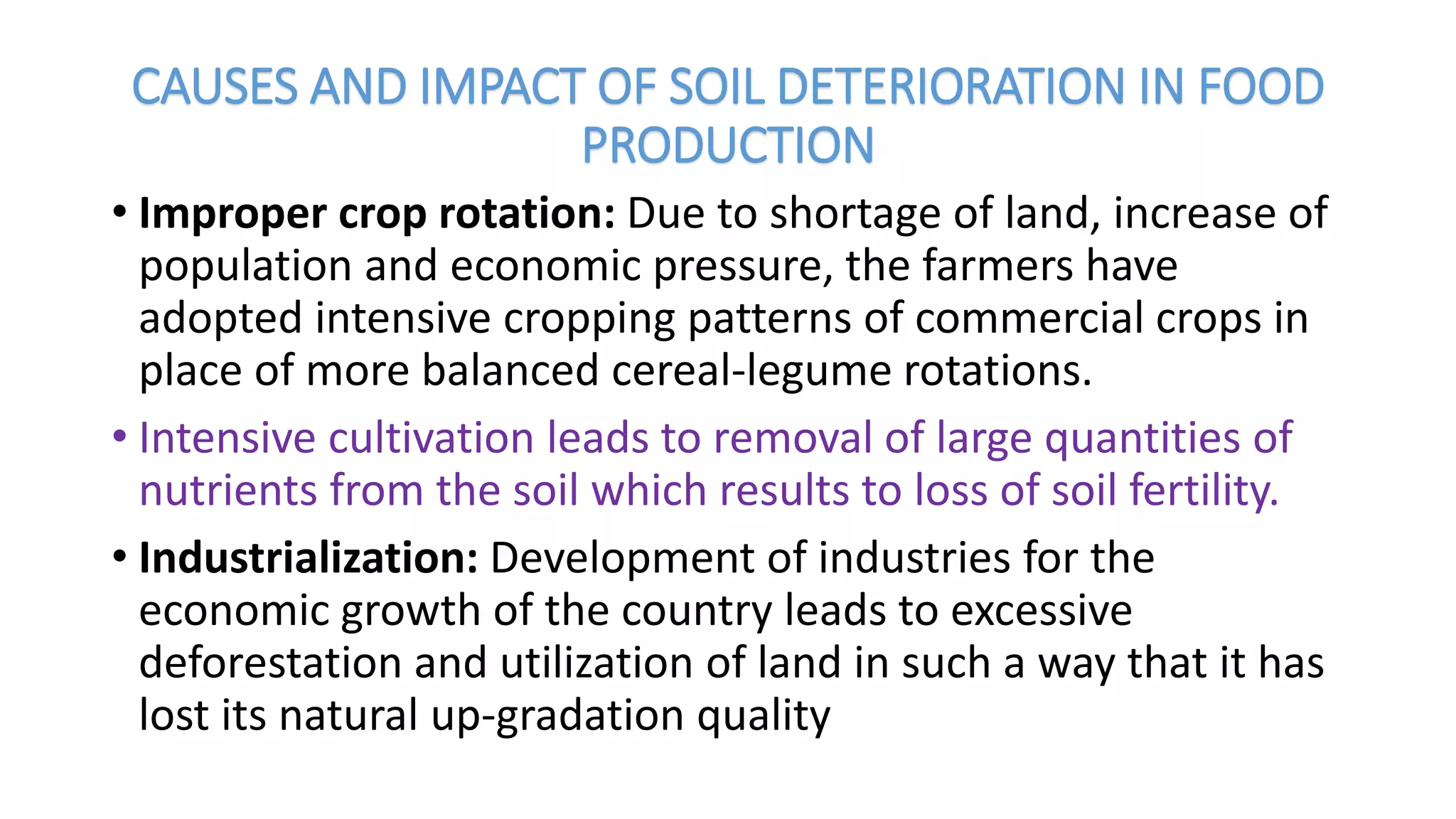 Soil degradation, food security issue | PPTX