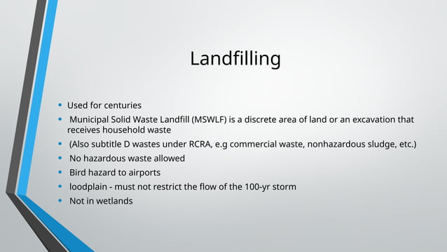 Land pollution/solid waste management Techniques | PPT