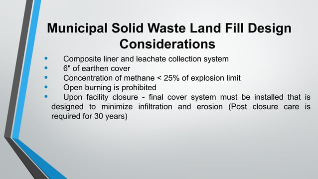 Land pollution/solid waste management Techniques | PPT
