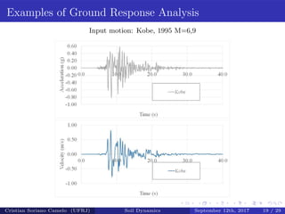 Soil Dynamics - Local Site Effects - Ground response - Geotechnical ...