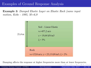 Soil Dynamics - Local Site Effects - Ground response - Geotechnical ...