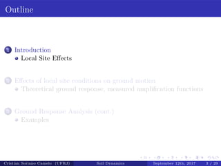 Soil Dynamics - Local Site Effects - Ground response - Geotechnical ...
