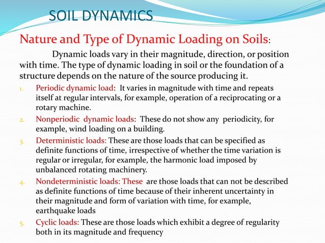 Soil dynamics introduction | PPTX