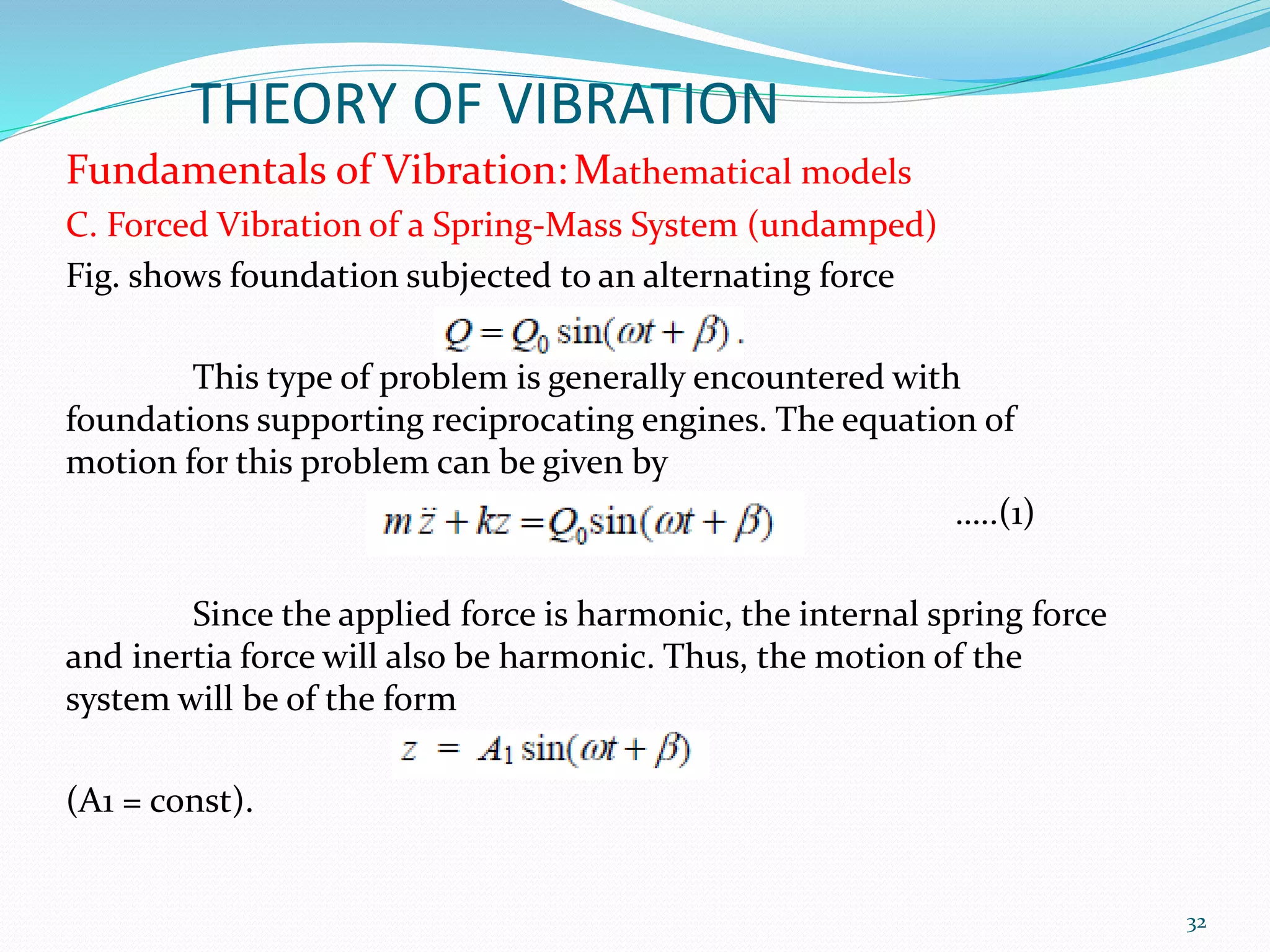 SOIL DYNAMICS - THEORY OF VIBRATIONS | PPSX
