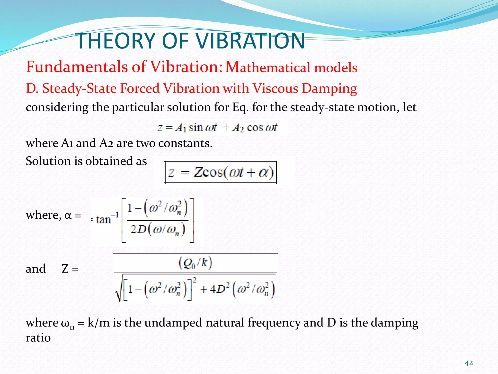 SOIL DYNAMICS - THEORY OF VIBRATIONS | PPSX