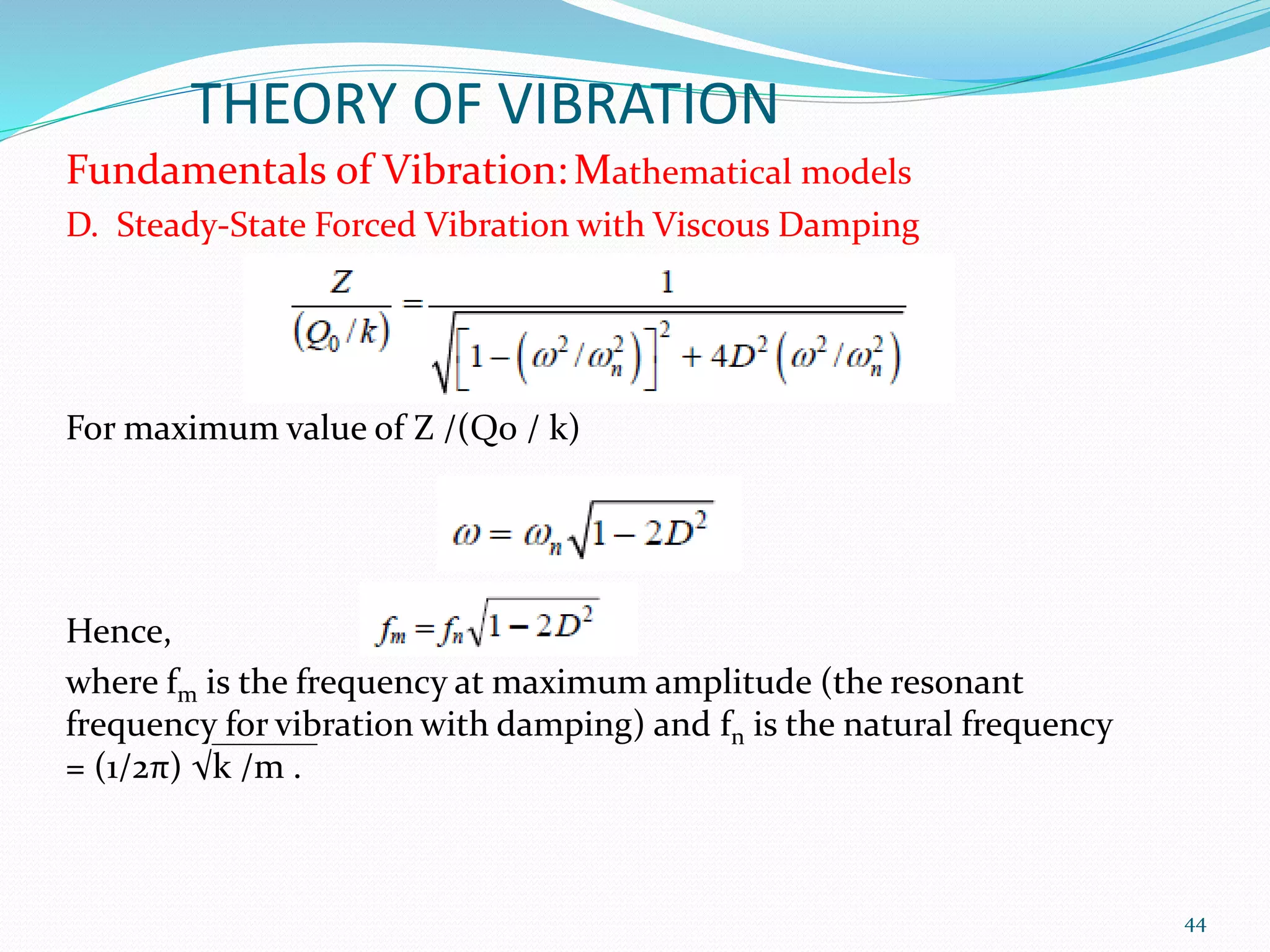 SOIL DYNAMICS - THEORY OF VIBRATIONS | PPSX