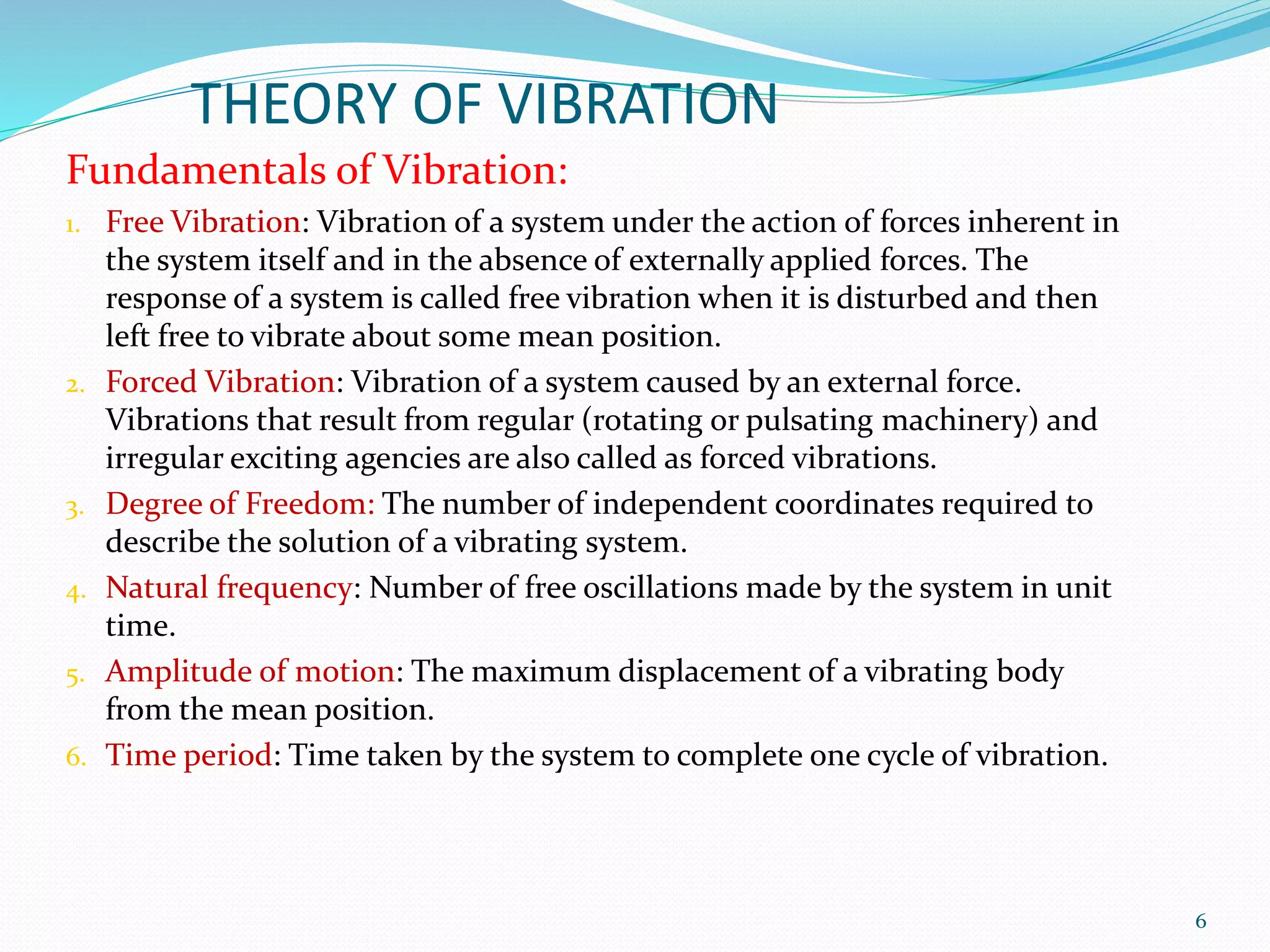 SOIL DYNAMICS - THEORY OF VIBRATIONS | PPSX