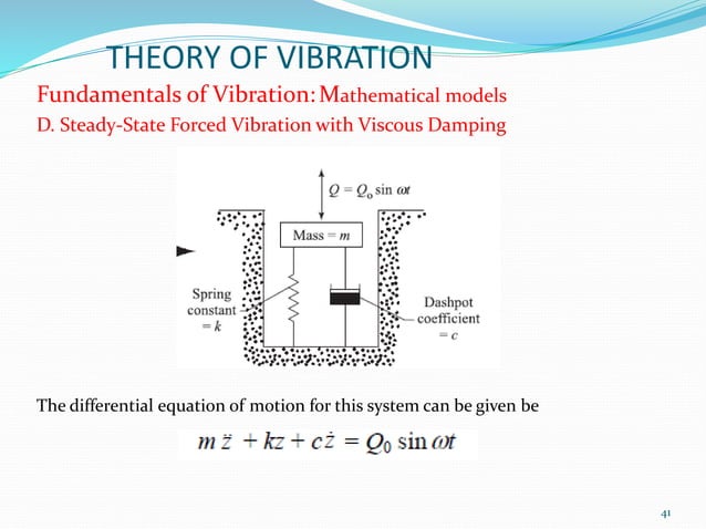 SOIL DYNAMICS - THEORY OF VIBRATIONS | PPSX