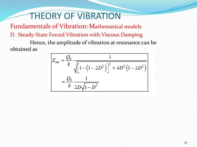 SOIL DYNAMICS - THEORY OF VIBRATIONS | PPSX