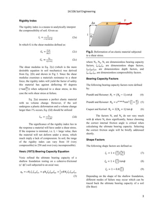 The Bearing Capacity of a Shallow Foundation, as proposed by Vesic; The ...