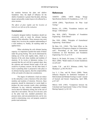 The Bearing Capacity of a Shallow Foundation, as proposed by Vesic; The ...