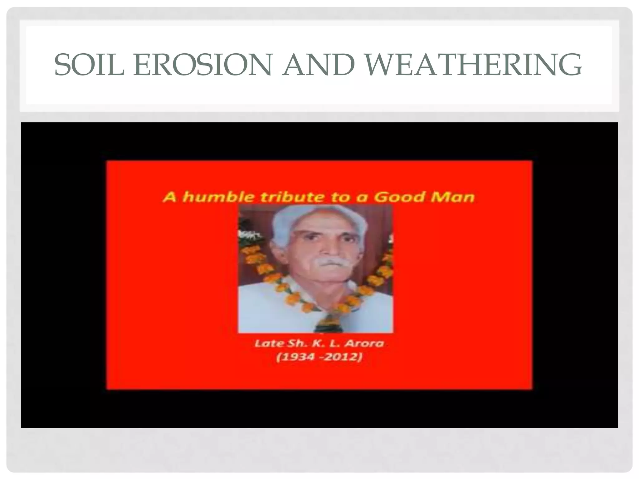 Soil erosion and weathering | PPT