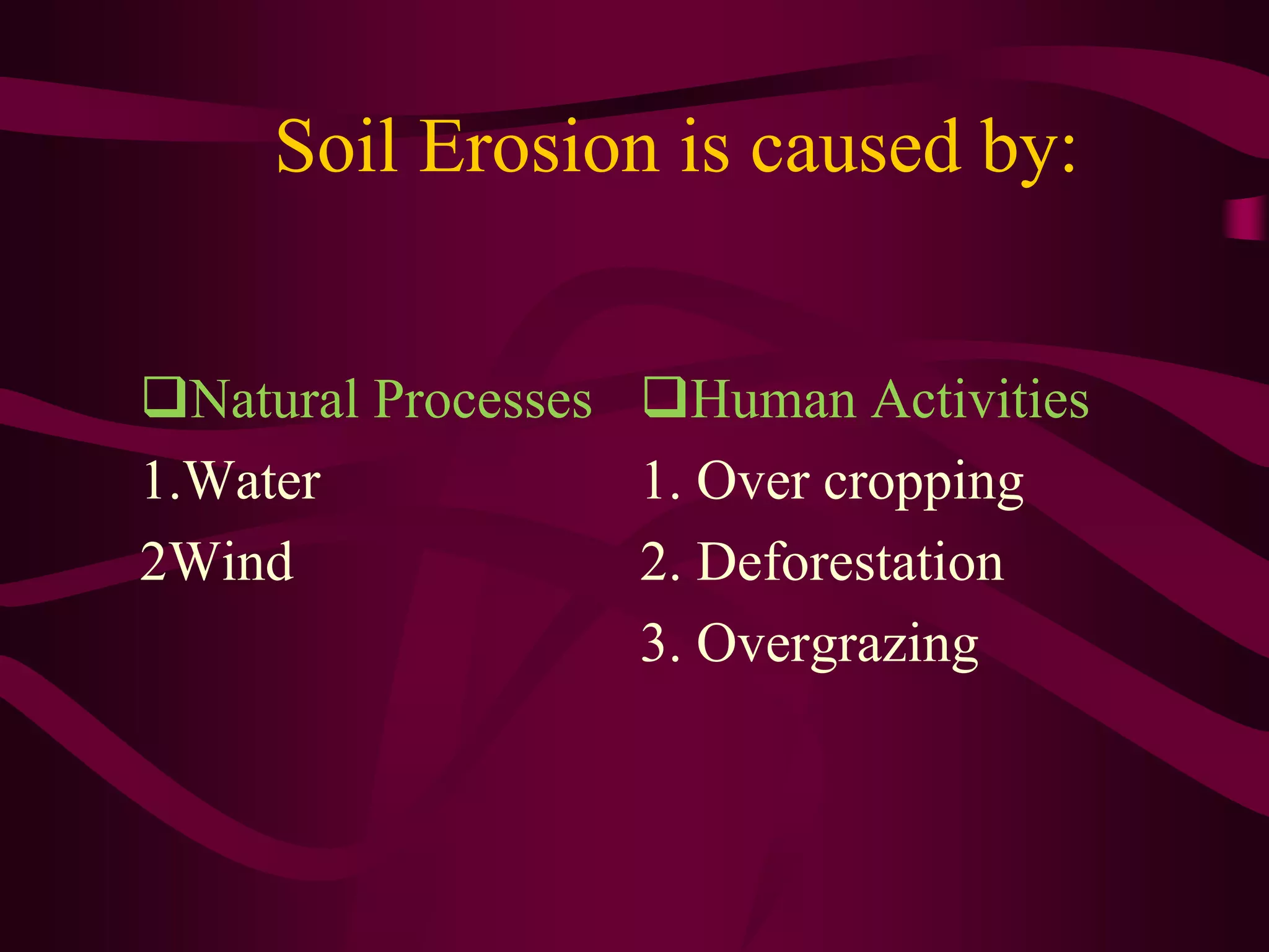 Soil erosion: Wind And Water | PPTX