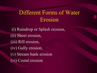 Soil erosion: Wind And Water | PPTX