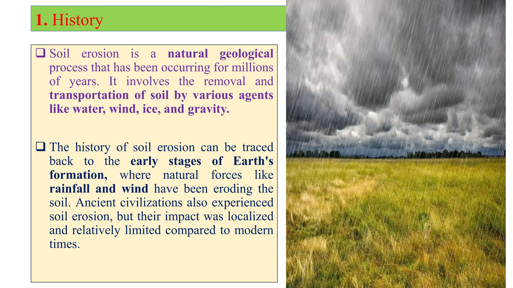 Soil erosion-History, distribution, identification, forms, impact of ...