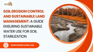 Soil Erosion Control and Sustainable Land Management: A Guide Ensuring Sustainable Water Use for ...