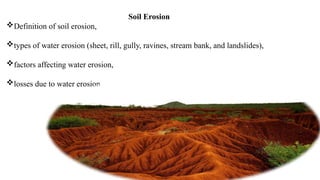 university lecturer note on soil erosion | PPTX