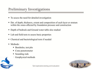 Soil exploration methods and soil investigation report | PDF