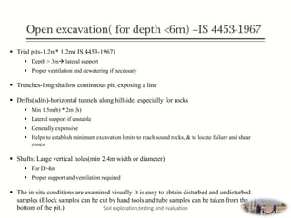 Soil exploration methods and soil investigation report | PDF