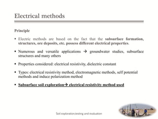 Soil exploration methods and soil investigation report | PDF