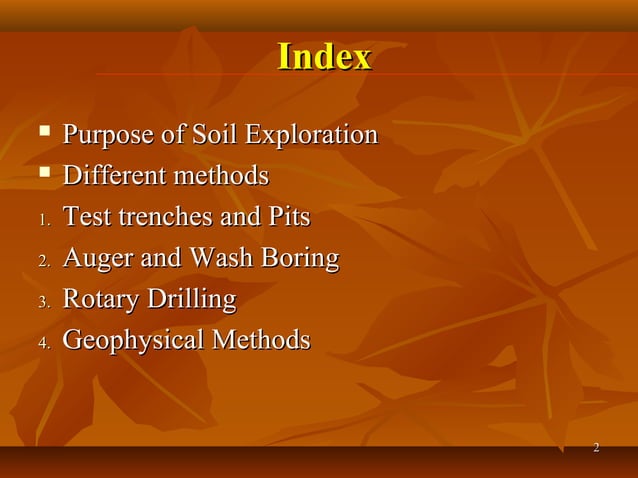 Soil exploration/Investigation method, purpose depth of exploration (Usefulsearch.org) (useful ...