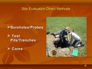 Soil exploration/Investigation method, purpose depth of exploration ...