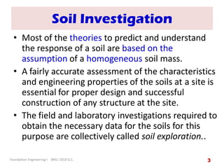 Soil exploration lecture. | PDF