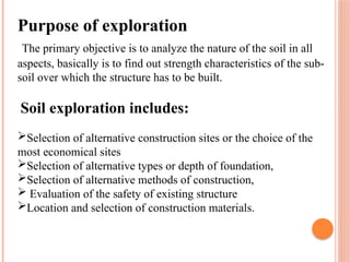 SOIL EXPLORATION & MATERIAL.pptx /plate-load- | PPTX