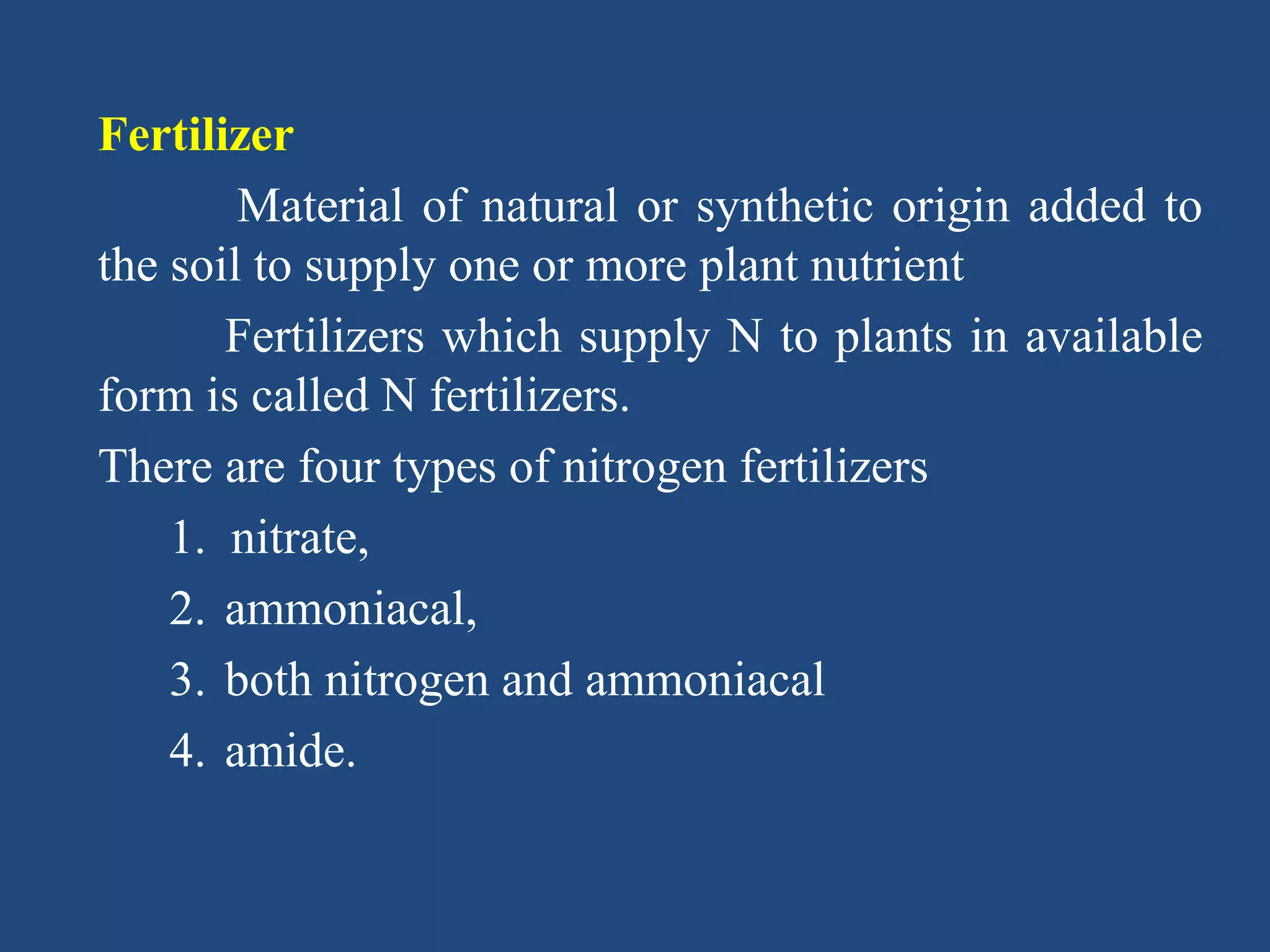 Fate of Nitrogen fertilizer in soil - biological nitrogen fixation ...