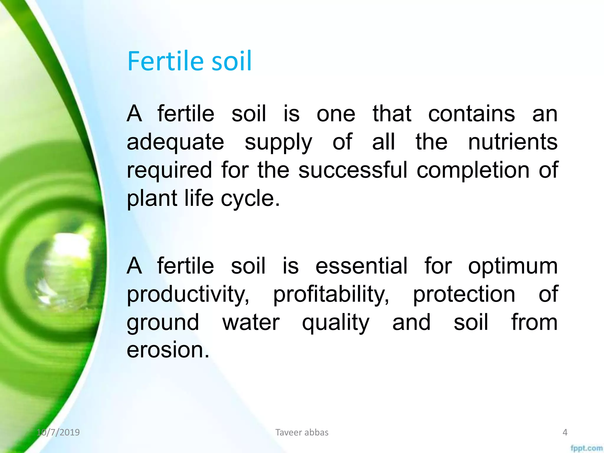 Soil fertility | PPTX