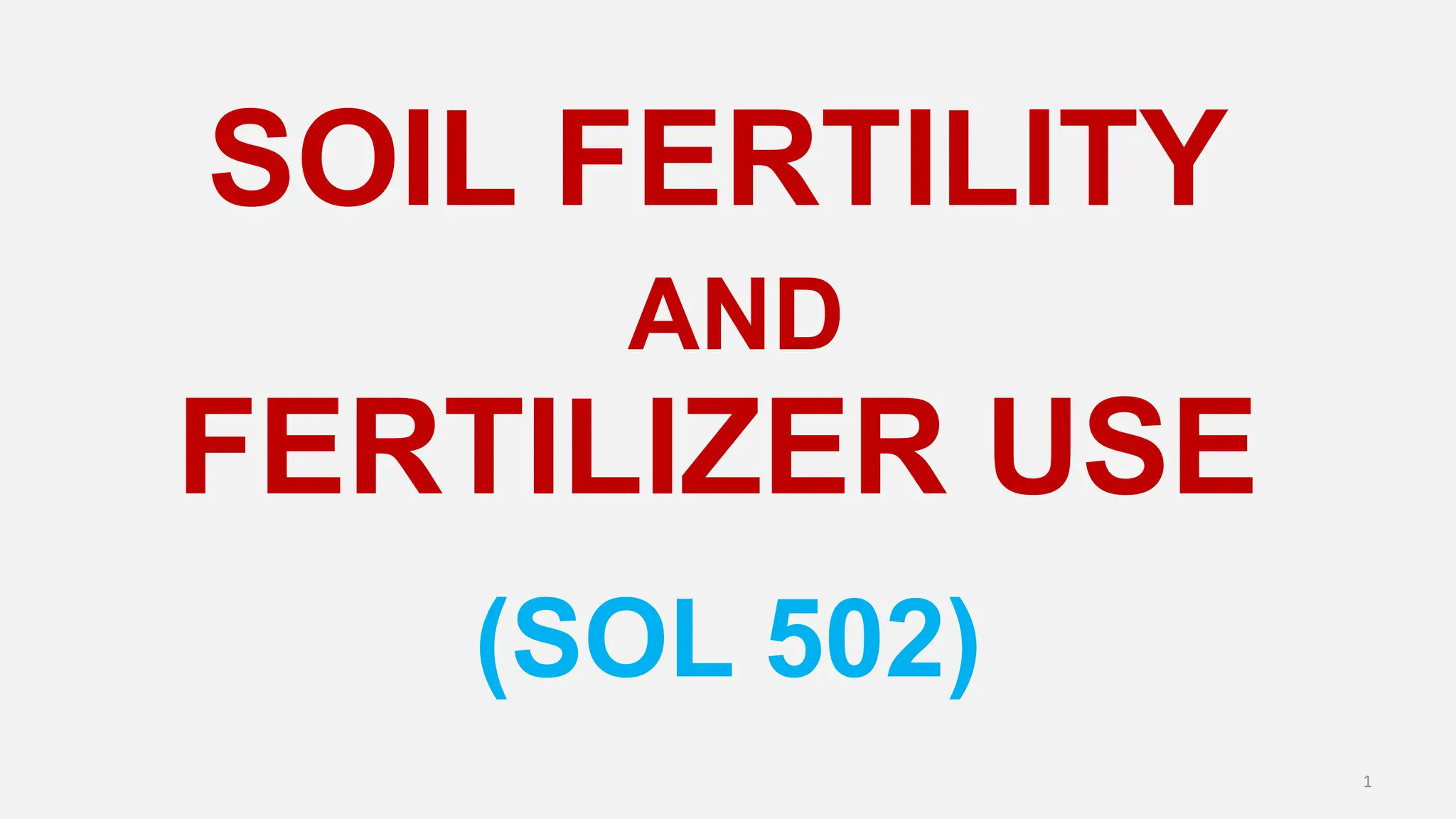 Soil fertility and productivity in agriculture | PDF