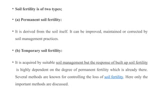 Soil fertility and Productivity soil science | PPTX